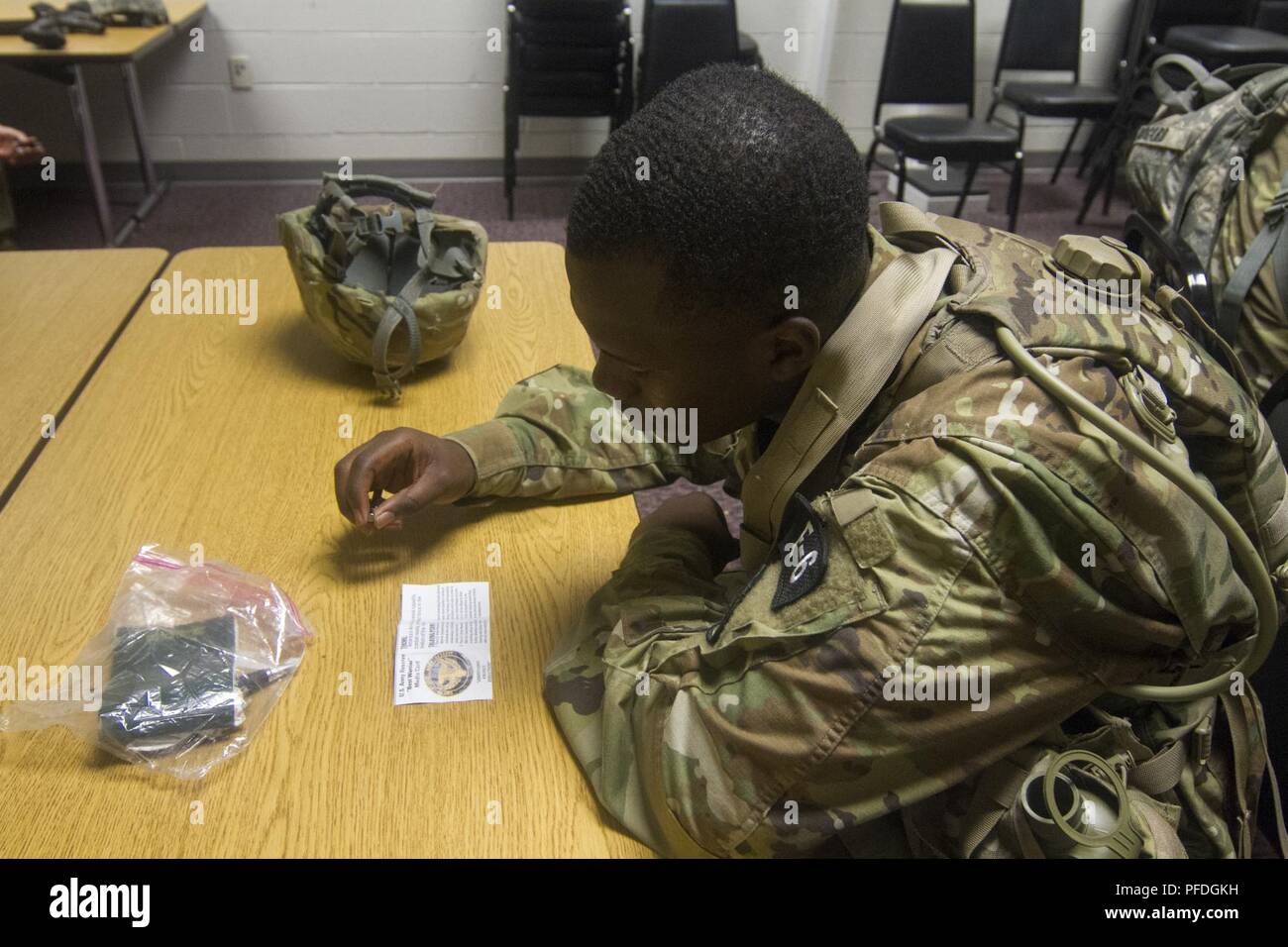 U.S. Army Reserve Pfc. Ladarius Smith, a human resources specialist ...