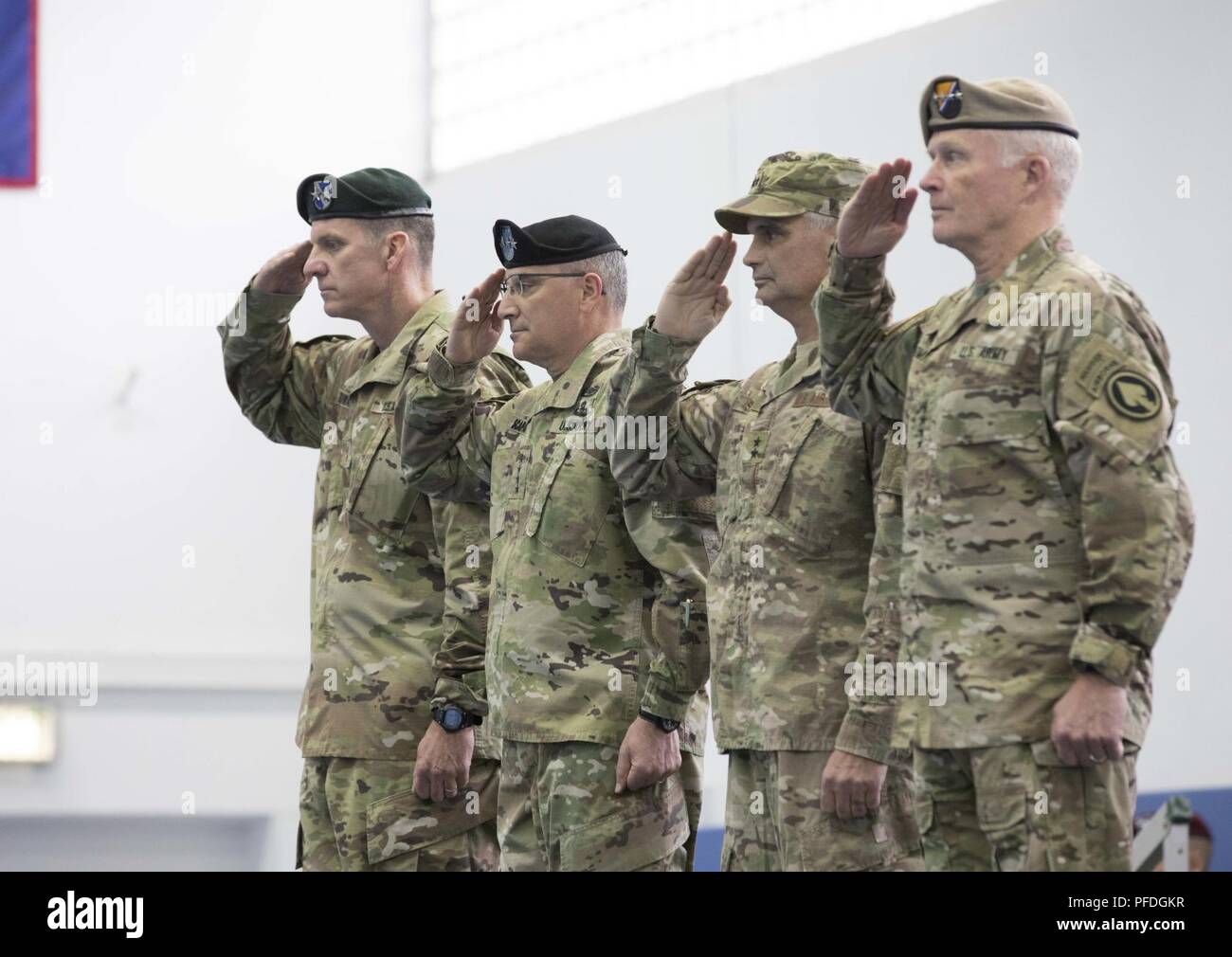 From left, U.S. Army Maj. Gen. Mark C. Schwartz, U.S. European Command ...