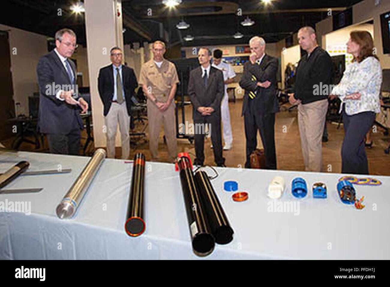 Naval Undersea Warfare Center Division Newport engineer Peter Harrigan discusses an unmanned ...