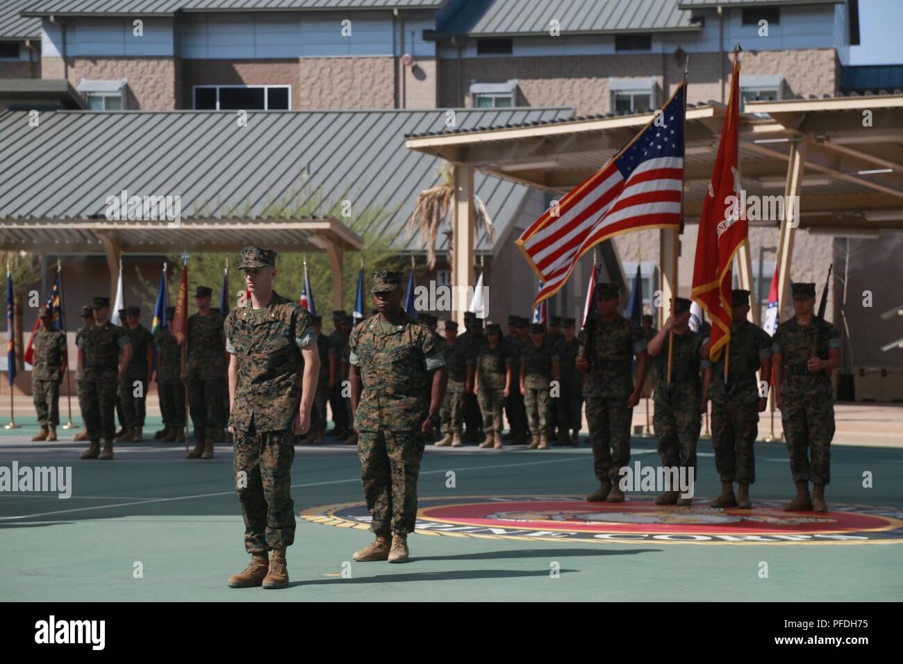 Lt. Col. Barian Woodward, off-going commanding officer, Communication ...