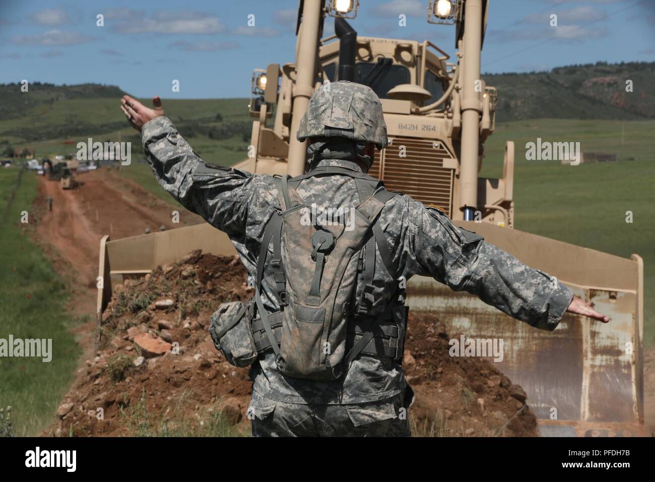 U.S. Army Sgt. Jeffery Bales of the 842nd Engineer Company, 153rd ...
