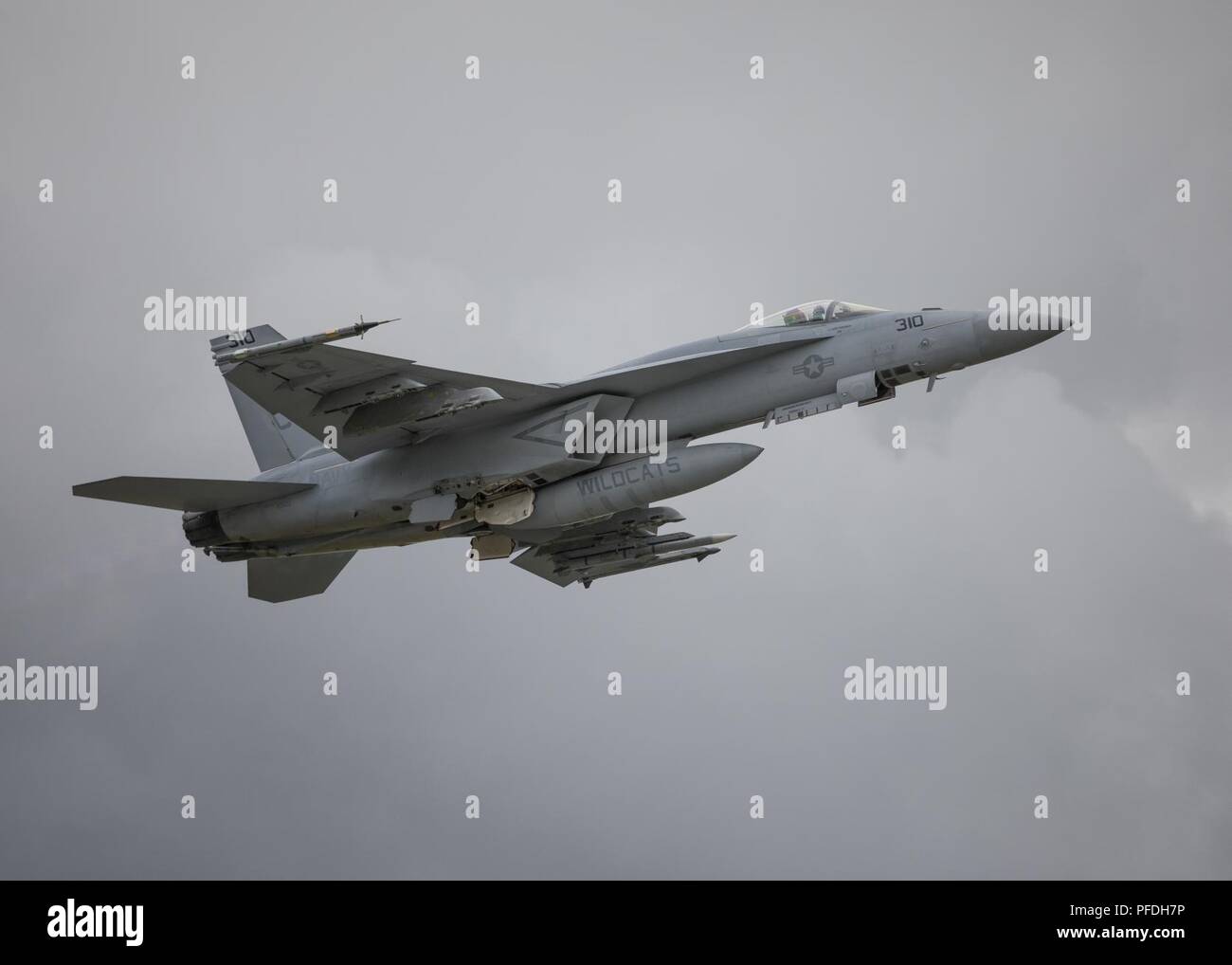 An EA-18G Growler assigned to VAQ-131 Electronic Attack Squadron takes ...