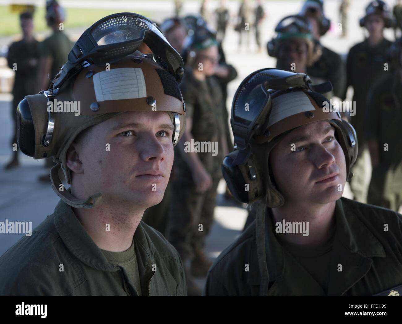 U.S. Marine Corps Cpls. Paul Johnson and Andrew Stringer, Marine Light ...