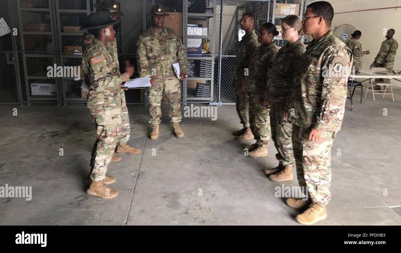 U.S. Army Reserve Drill Sergeant, Staff Sgt. Karlstan Wilson, assigned ...