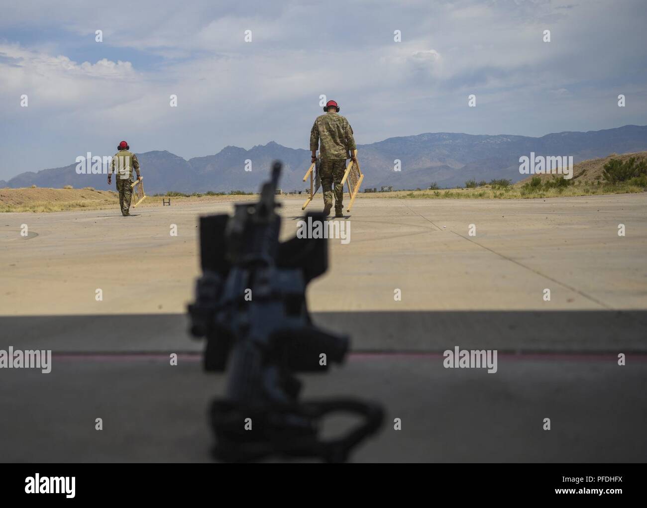 U.S. Air Force combat arms training and maintenance instructors with ...