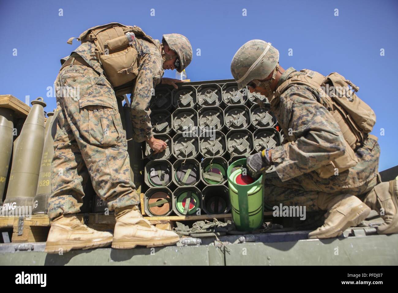 Motor transportation operators with Mike Battery, 3rd Battalion, 14th ...