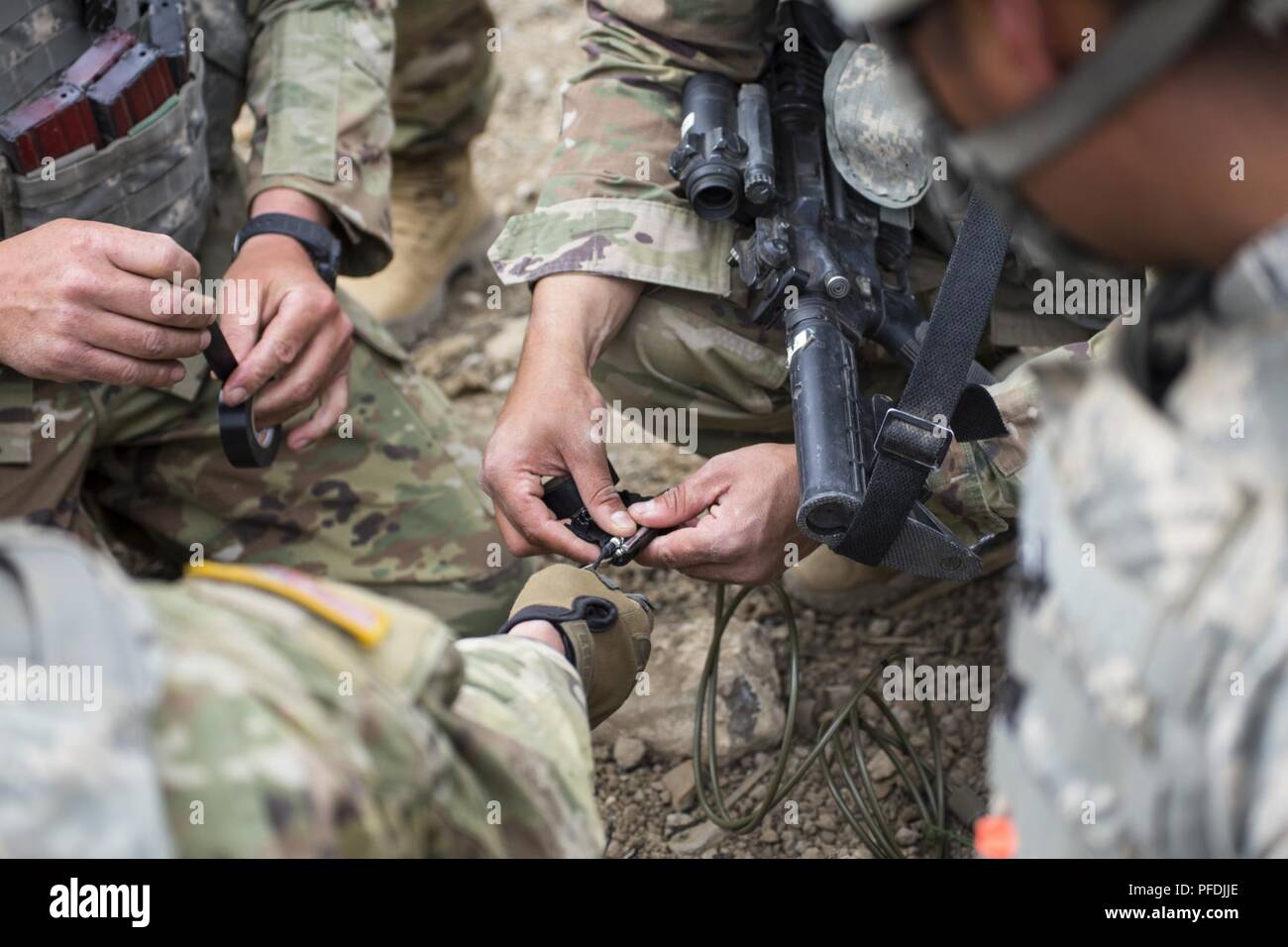 Soldiers with Alpha Company, 898th Brigade Engineer Battalion, 81st ...