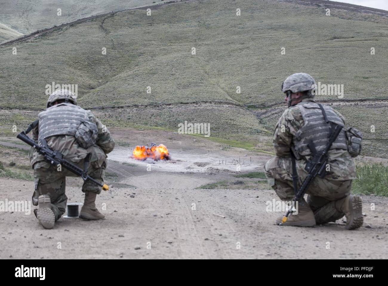 Sgt. Jeremy Christensen and Spc. Tyler Mursch with Alpha Company, 898th ...