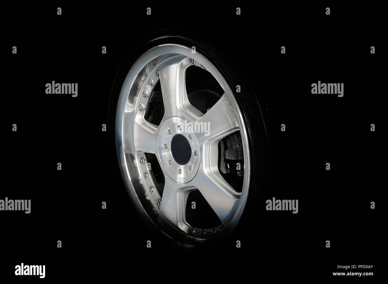 Alloy Wheels modern car Stock Photo - Alamy