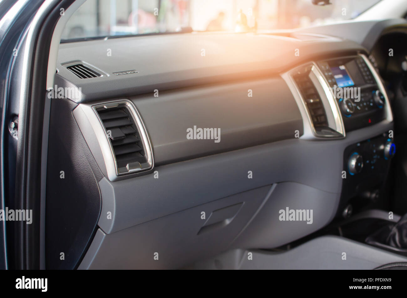 Modern car interior air conditioning Stock Photo - Alamy