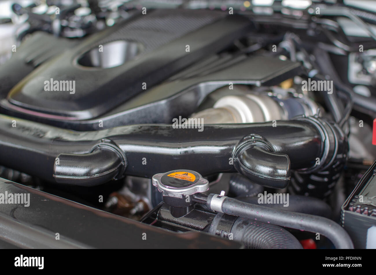 Detail of a car engine Stock Photo - Alamy