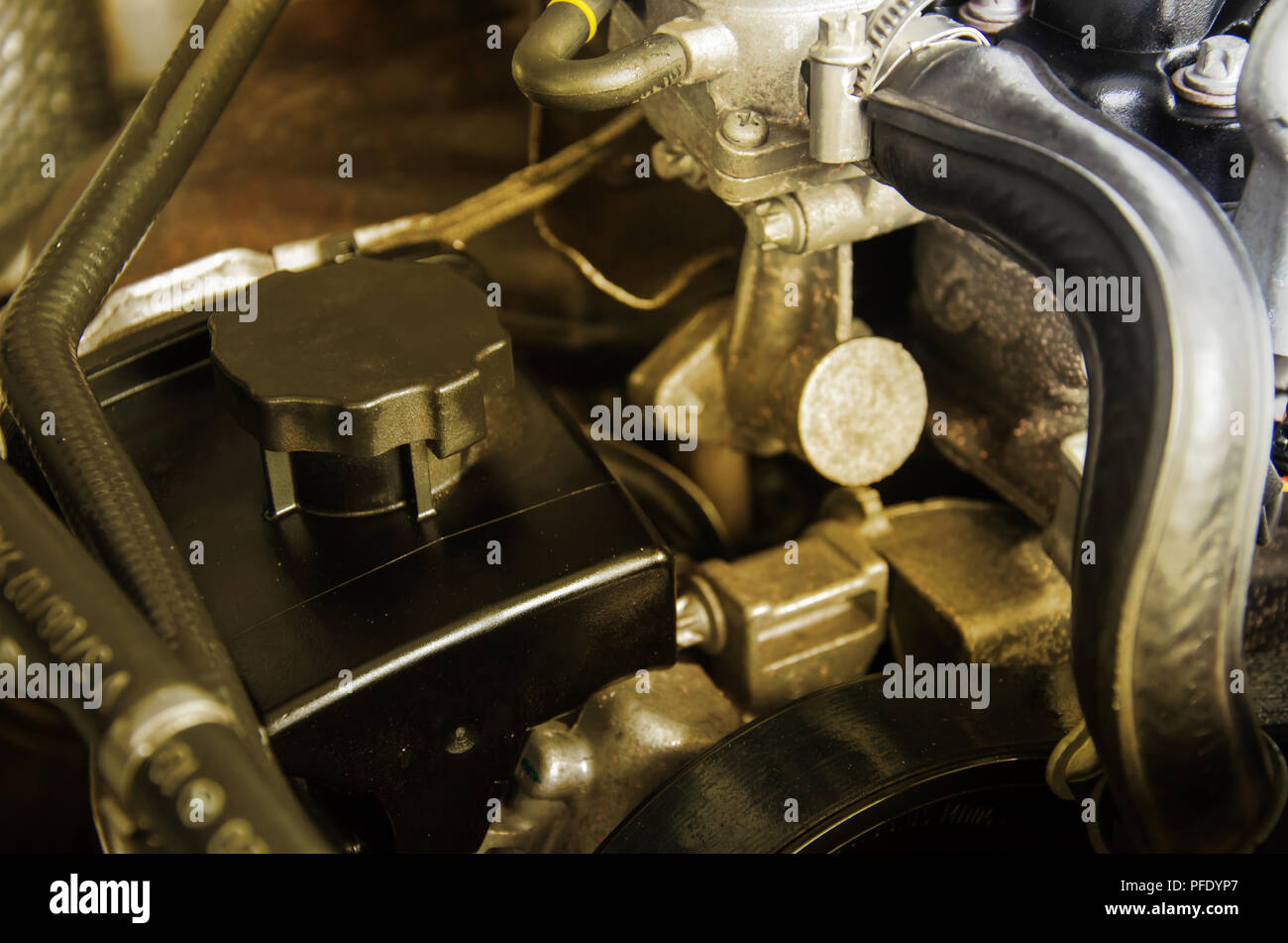 Close up Details of car engine Stock Photo - Alamy