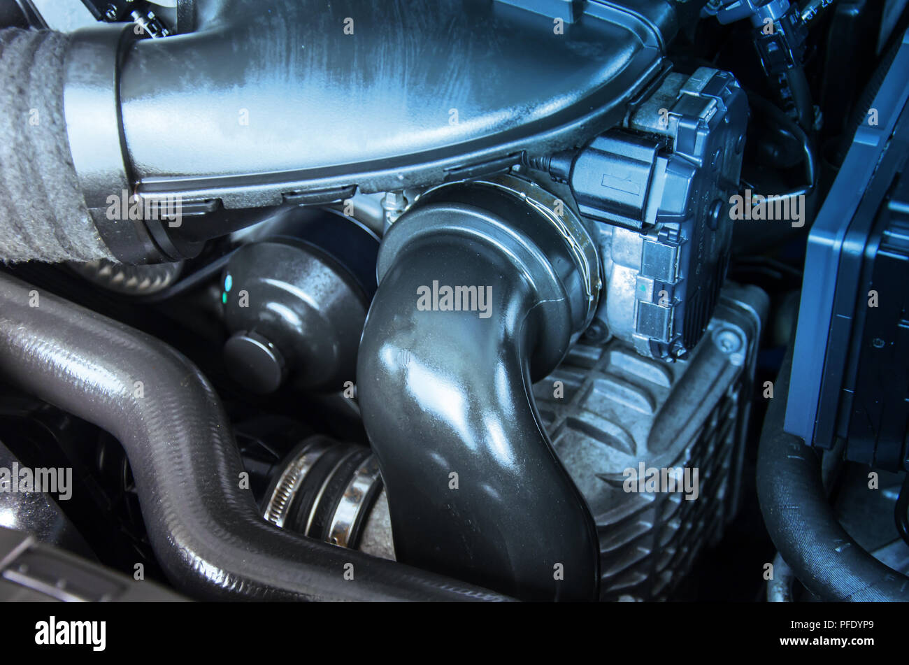 Close up Details of car engine Stock Photo - Alamy