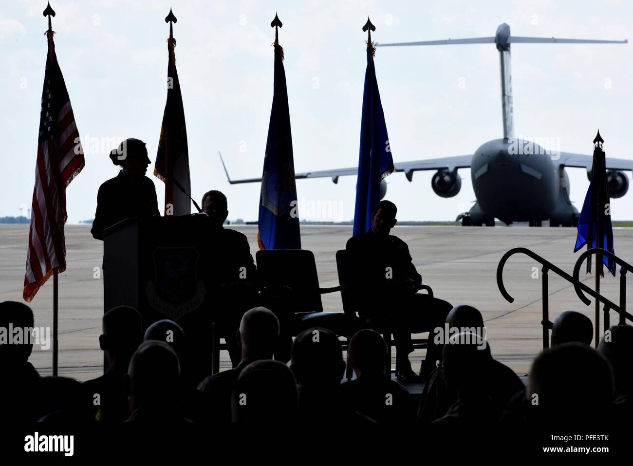 U.S. Air Force Col. Bryony A. Terrell (left), 145th Airlift Wing (AW ...
