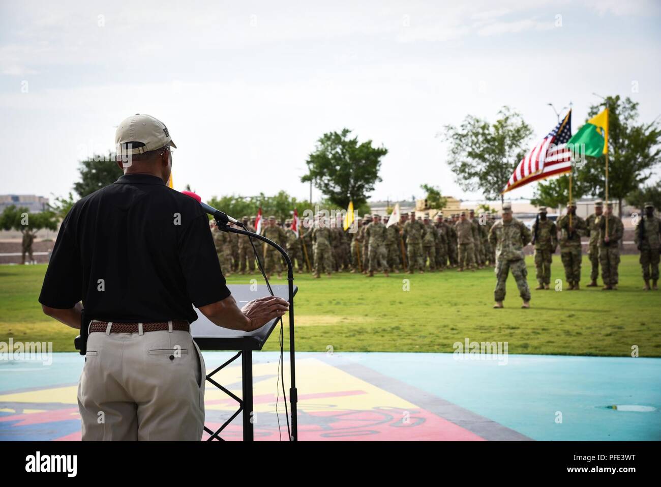 Retired Maj. Gen. Augustus Collins speaks to the Soldiers of the 155th ...