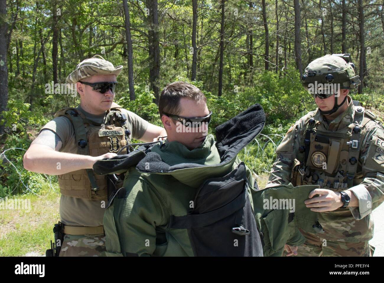 JOINT BASE CAPE COD, Massachusetts — Army Spc. Raphael Riordan and Army ...