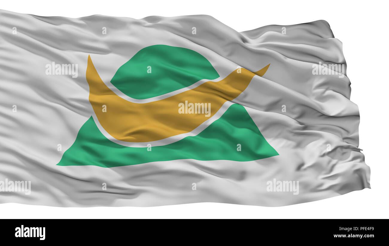 Shinshiro City Flag, Japan, Aichi Prefecture, Isolated On White ...