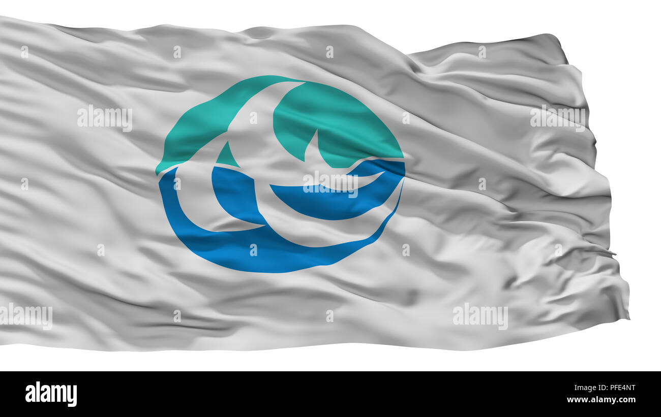 Shunan City Flag, Japan, Yamaguchi Prefecture, Isolated On White ...