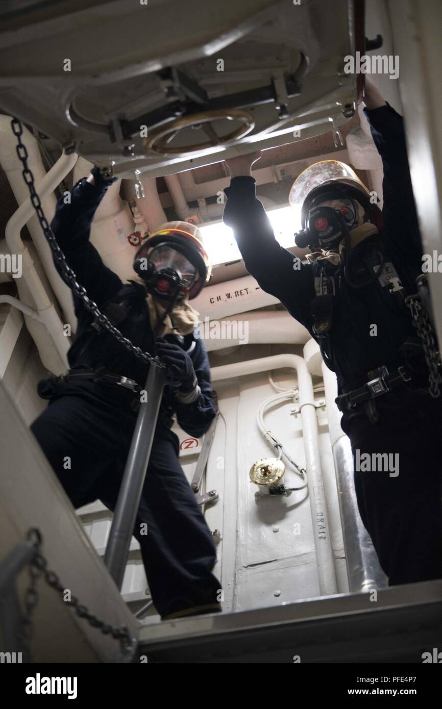 MEDITERRANEAN SEA (June 7, 2018) Machinery Repairman Fireman Eric ...