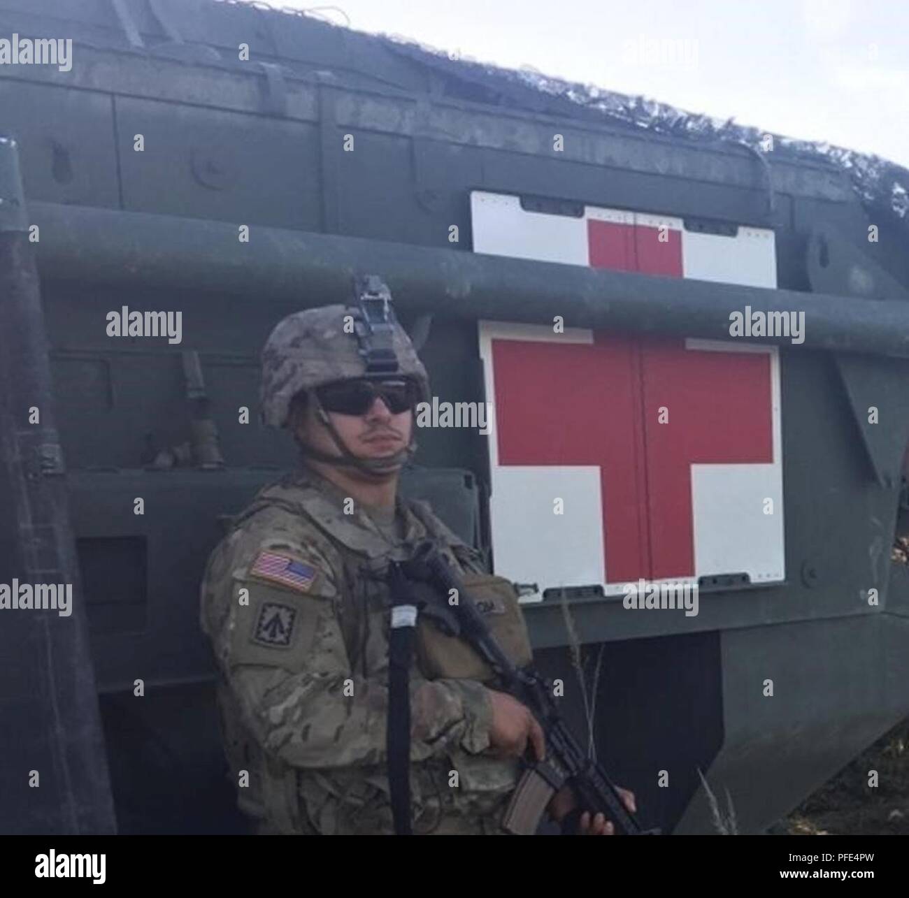 Spc. Joseph Belsom, combat medic, Regimental Support Squadron, 2d ...