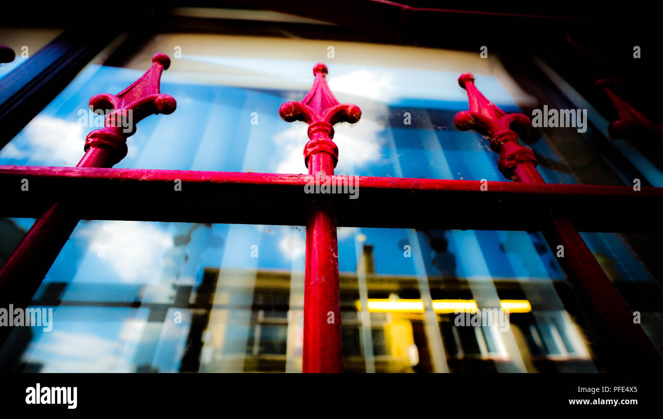 a grate made of metal is a geometric pattern for a modern angular ...