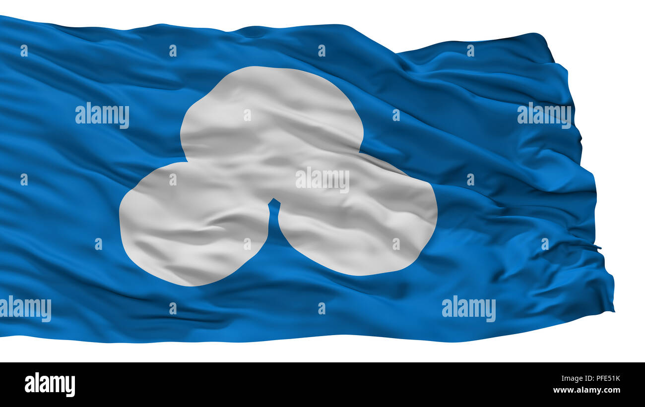 Sumoto City Flag, Japan, Hyogo Prefecture, Isolated On White Background ...