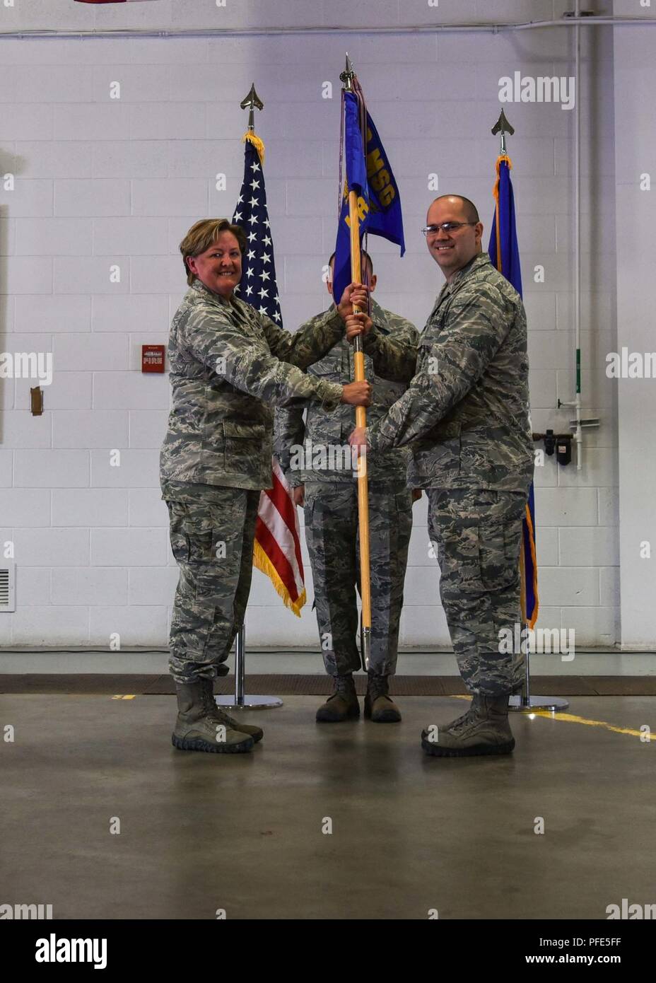 Colonel Trisha Van Den Top, 90th Mission Support Group commander ...