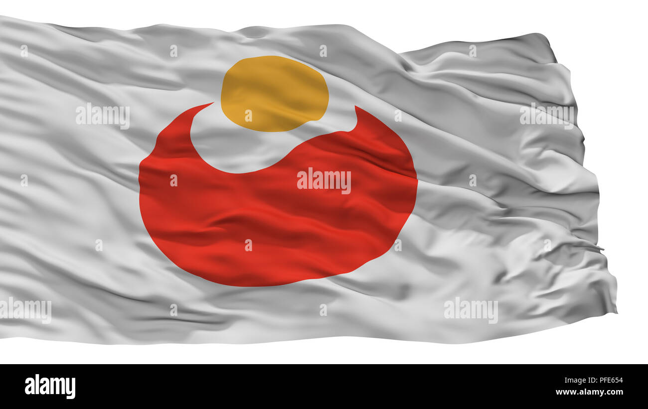 Unnann City Flag, Japan, Shimane Prefecture, Isolated On White ...