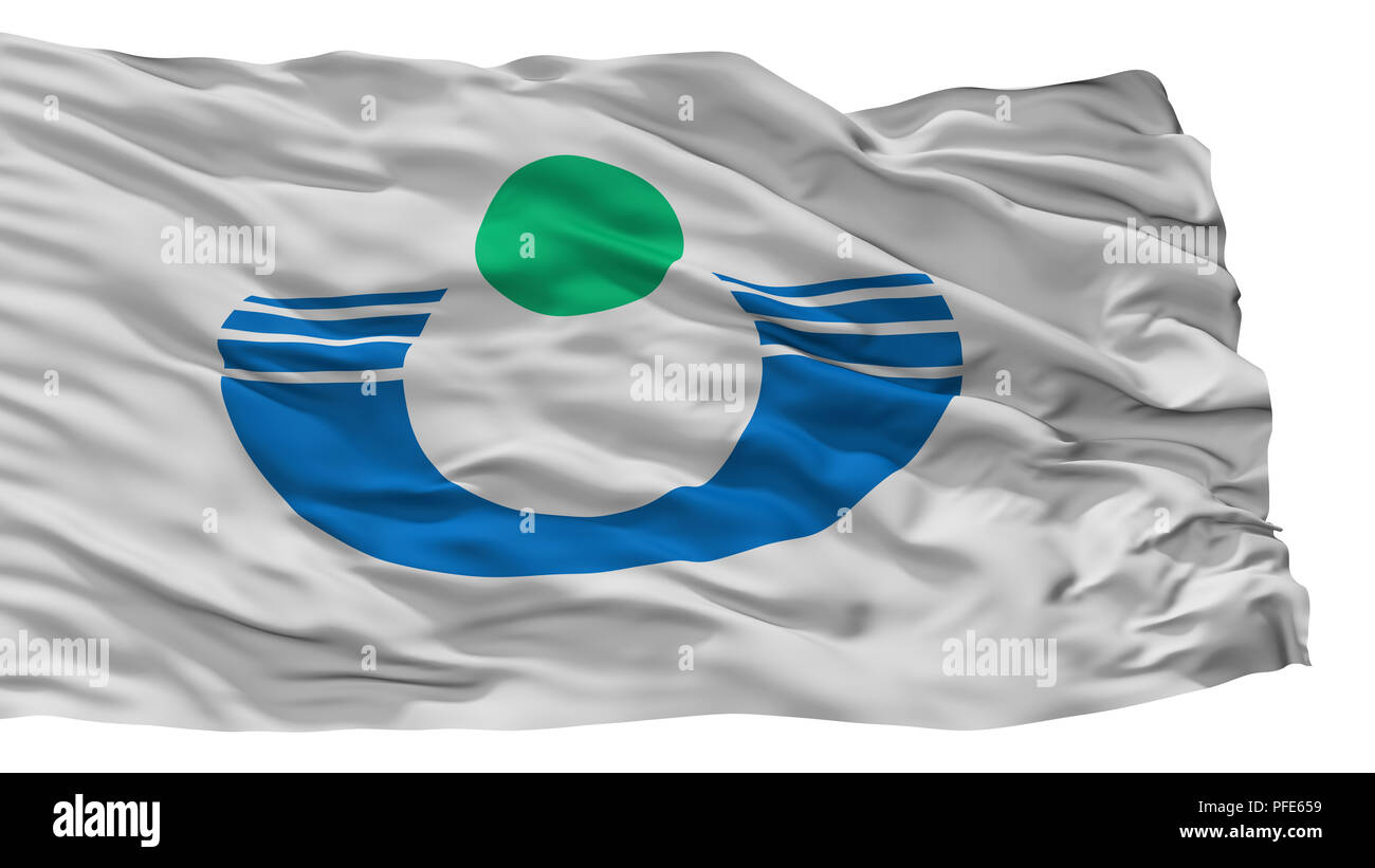 Urayasu City Flag, Japan, Chiba Prefecture, Isolated On White ...