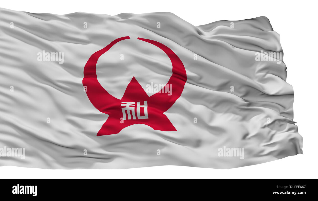 Yamato City Flag, Japan, Kanagawa Prefecture, Isolated On White ...