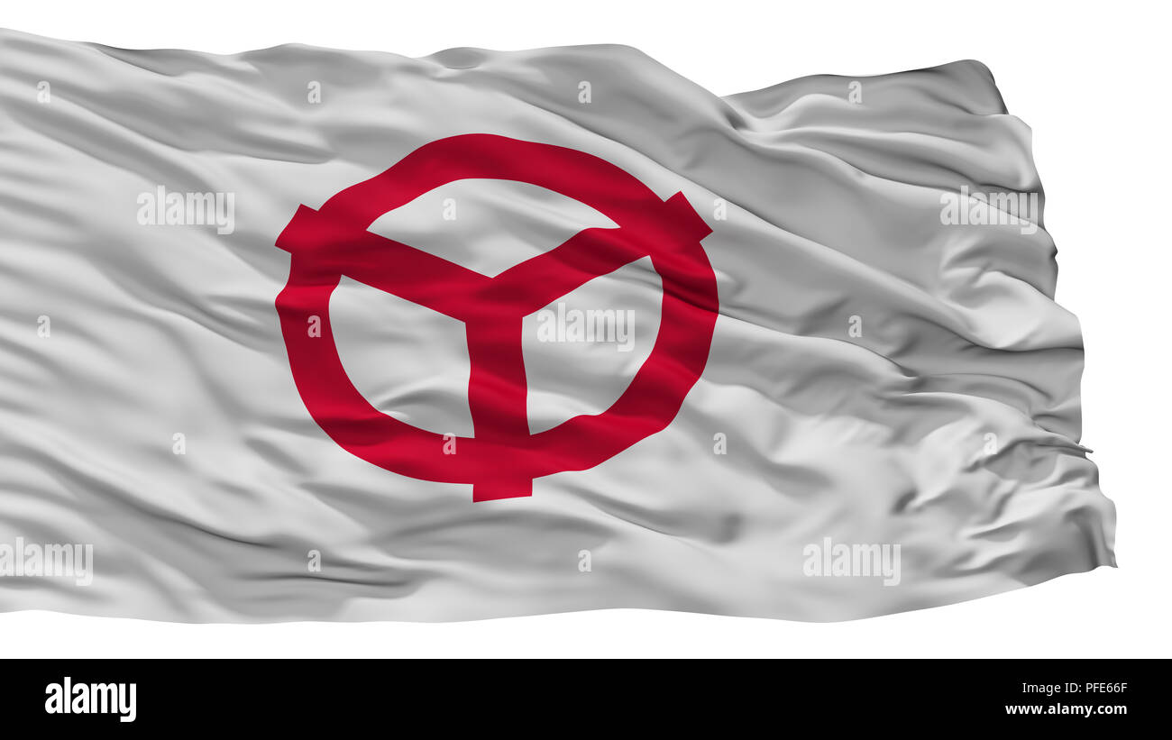 Yao City Flag, Japan, Osaka Prefecture, Isolated On White Background ...
