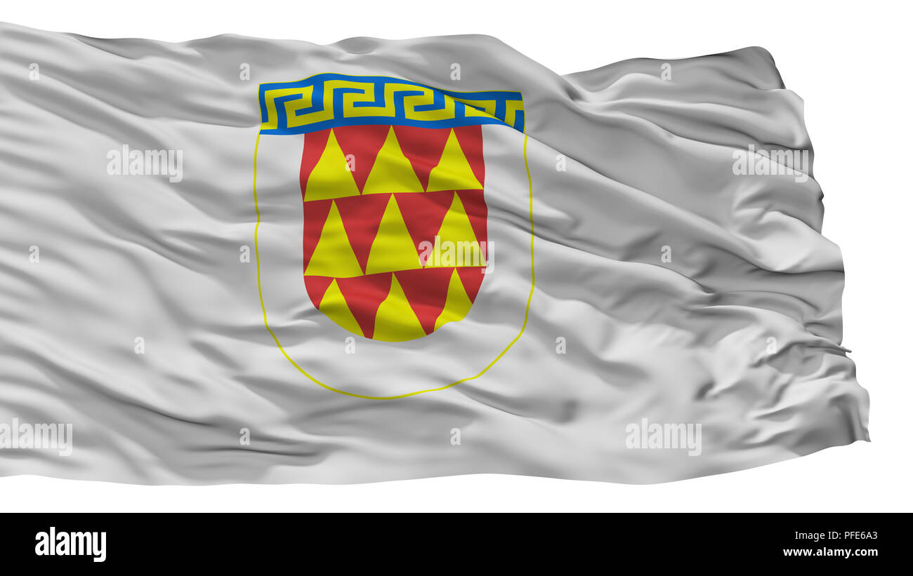 Bitola Municipality City Flag, Macedonia, Isolated On White Background ...
