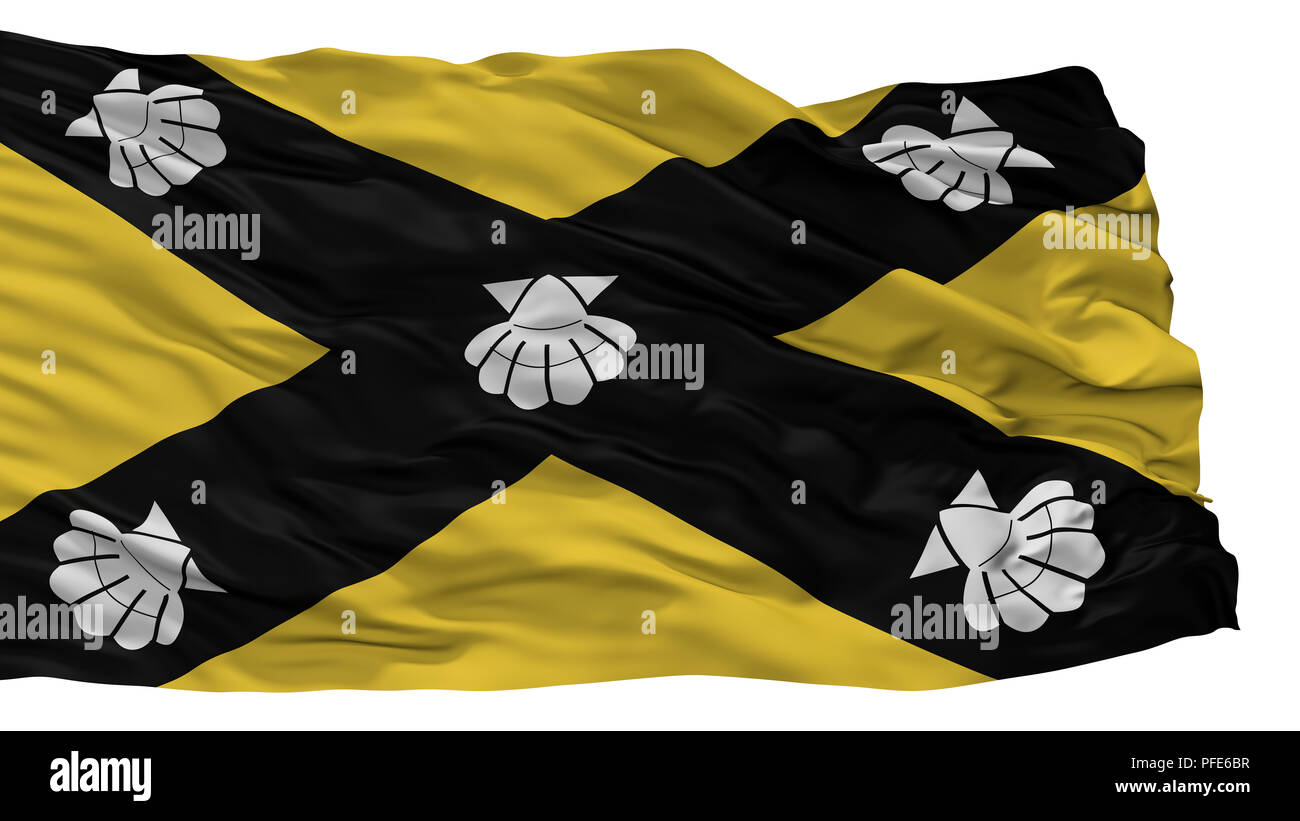 Isla City Flag, Malta, Isolated On White Background Stock Photo - Alamy