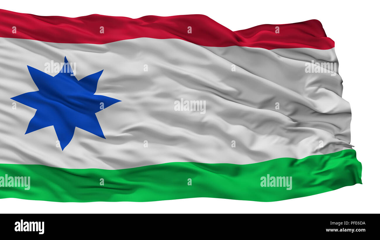 Achtkarspelen City Flag, Netherlands, Isolated On White Background ...