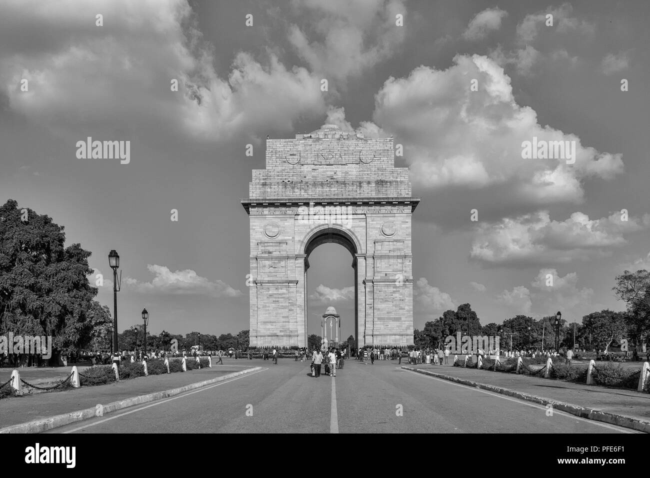 India Gate Black and White Stock Photos & Images - Alamy