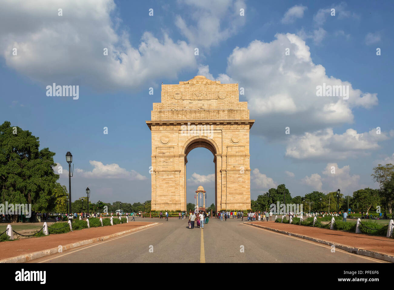 New Delhi , India- September 08, 2014 A View Of India Gate Under Blue ...