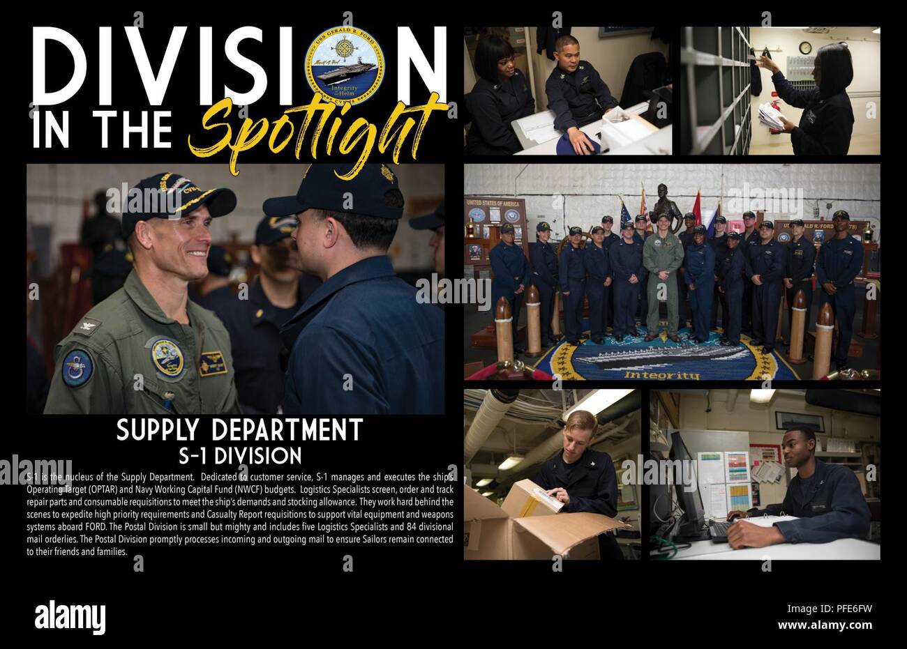 USS Gerald R. Ford (CVN 78) Supply S-1 Division in the Spotlight ...