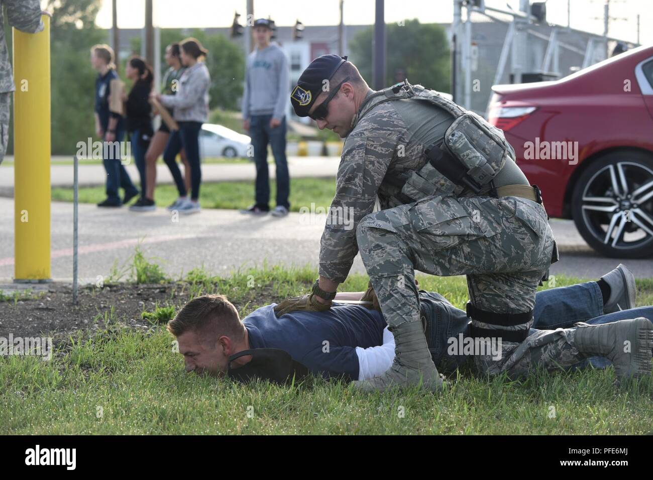 U.S. Air Force Staff Sgt. Zak Bergstrom, of the 119th Security Forces ...