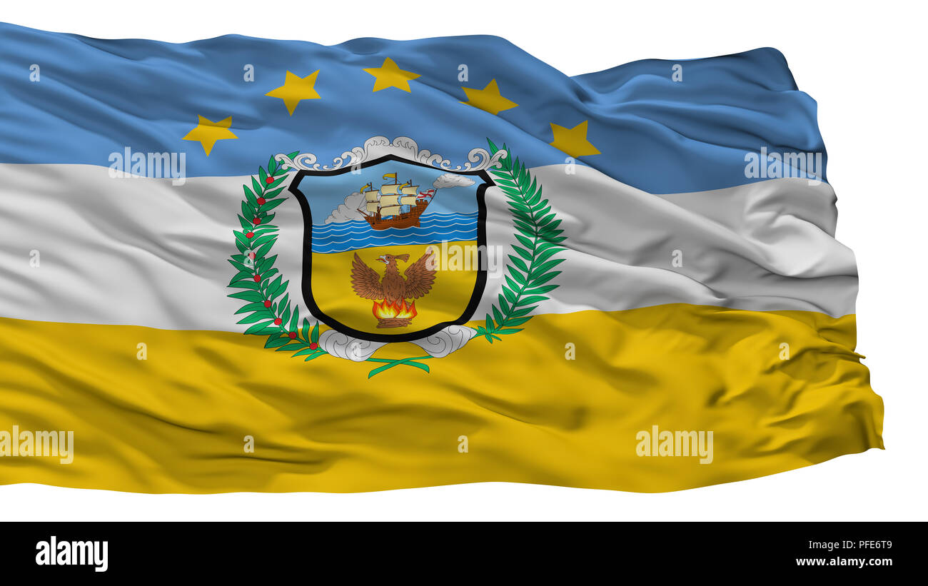 Colon Provincia City Flag, Panama, Isolated On White Background Stock ...