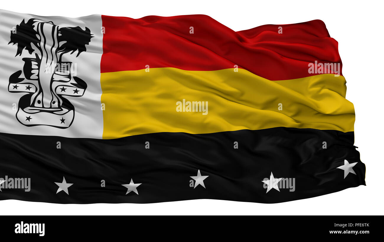 Madang City Flag, Papua New Guinea, Isolated On White Background Stock ...