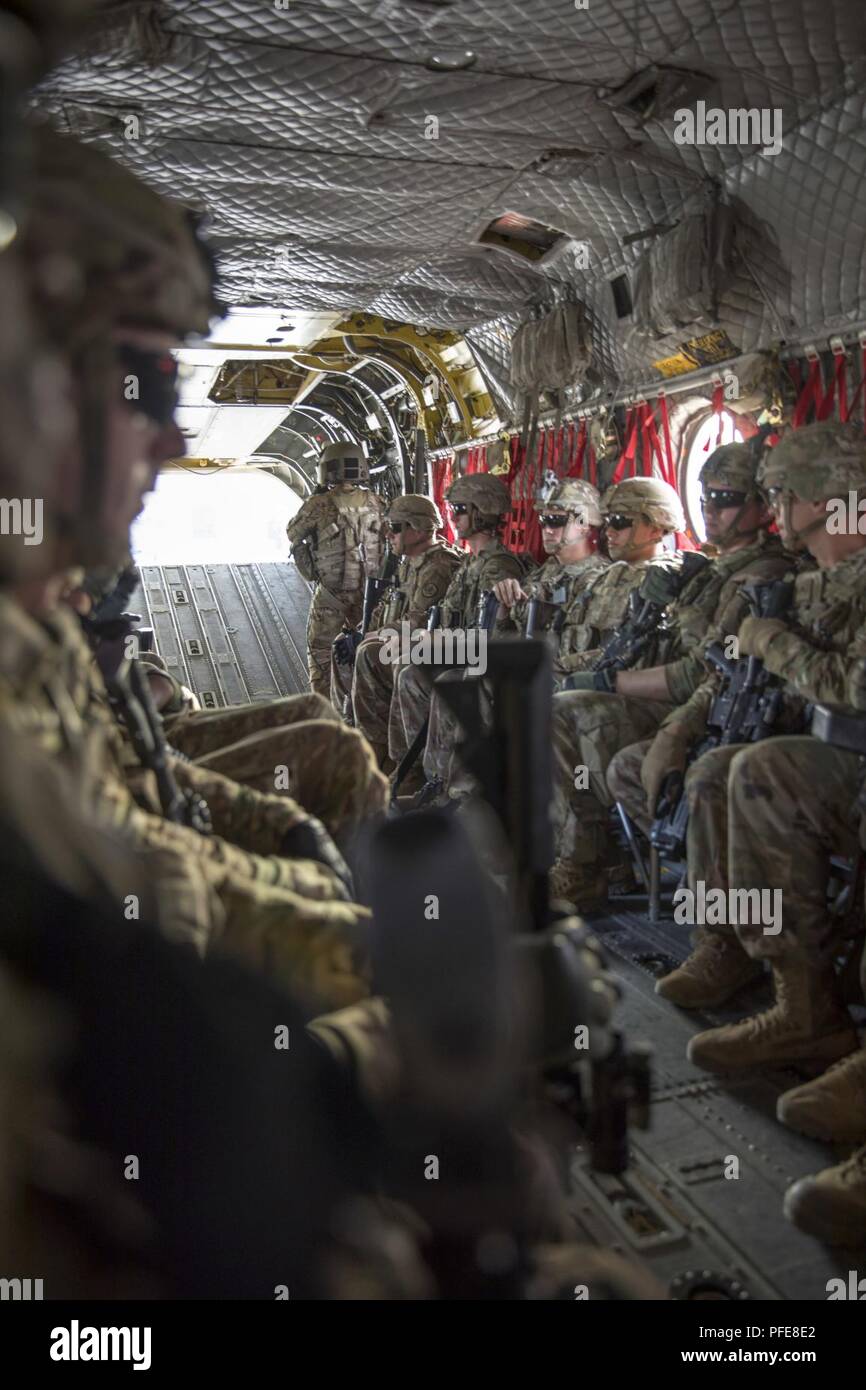 U.S. Soldiers, with Bandit Troop, 3rd Cavalry Regiment, stage on a U.S ...