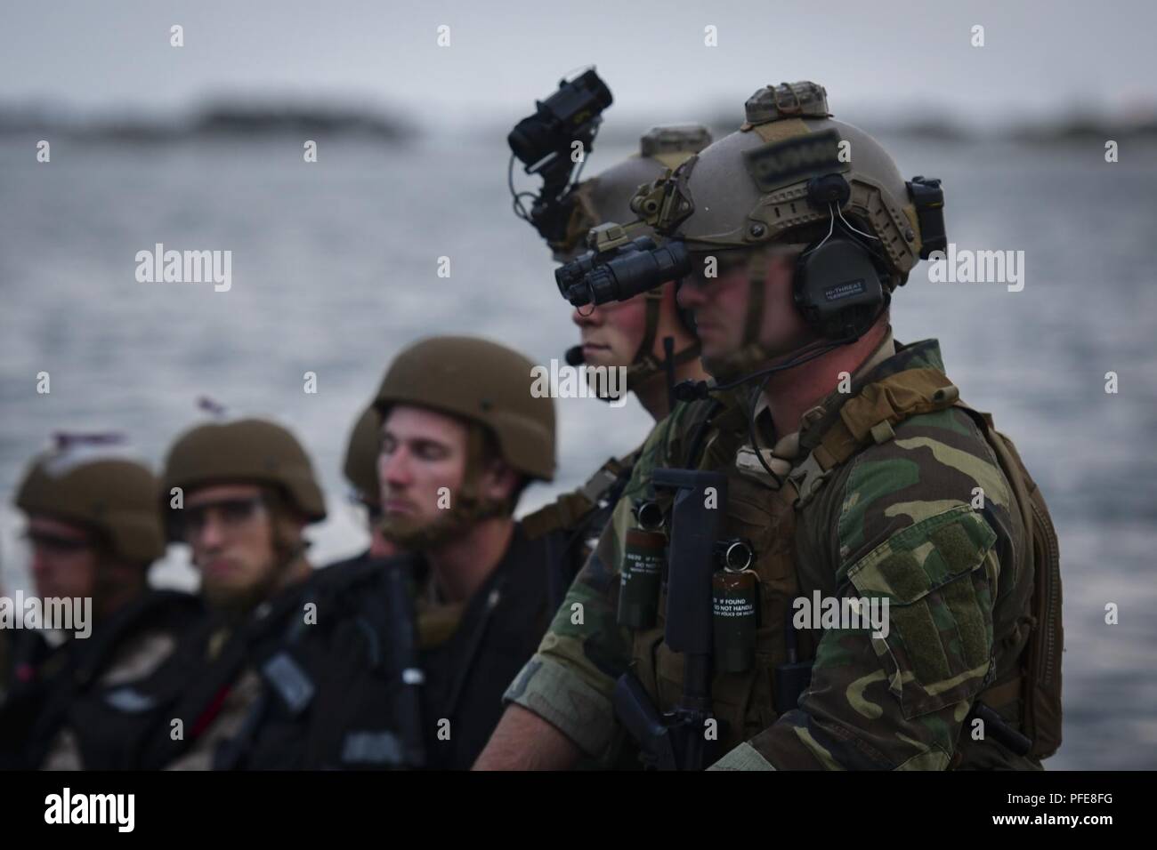 A U.S. Marine Corps Marine Raider with the 3d Marine Raider Battalion ...