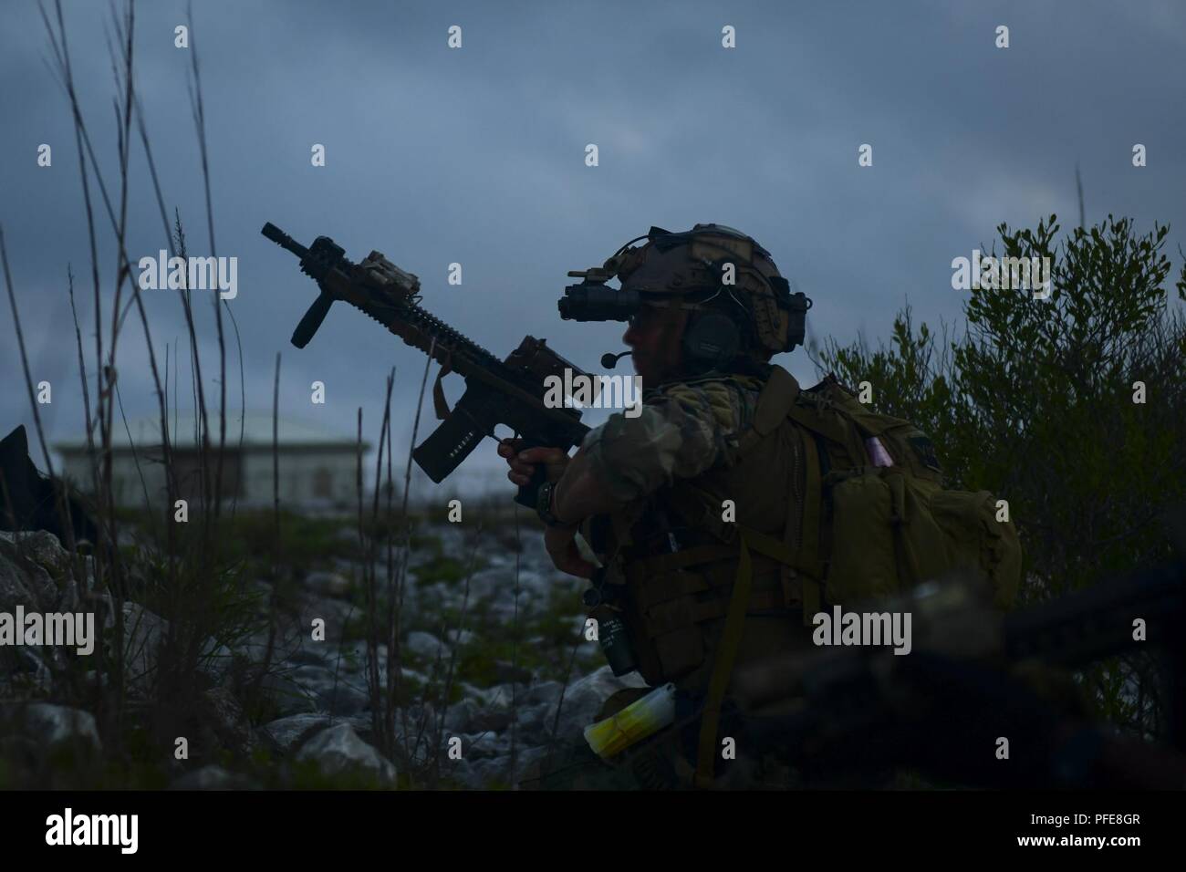A U.S. Marine Corps Raider with the 3d Marine Raider Battalion ...