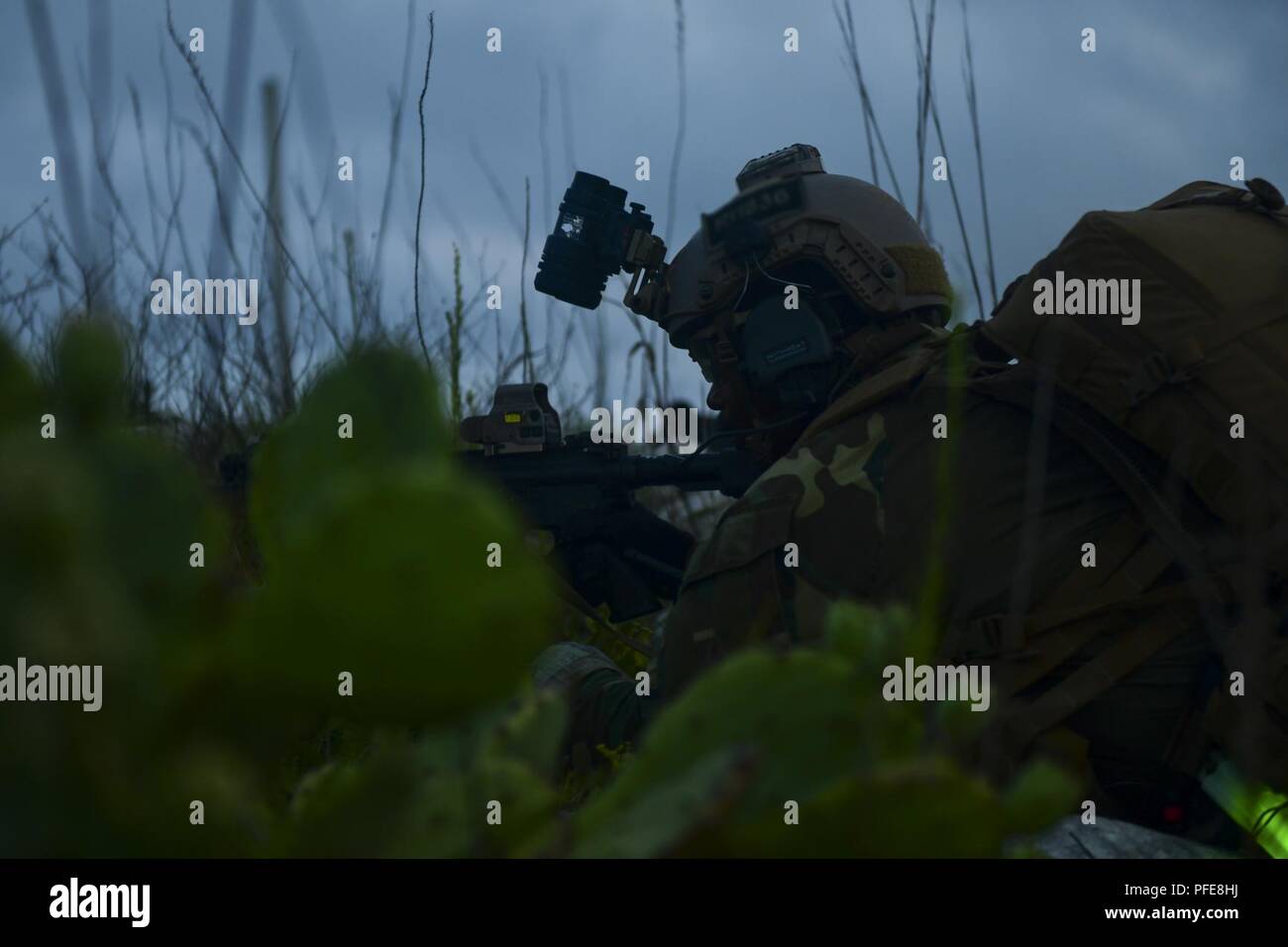 A U.S. Marine Corps Raider with the 3d Marine Raider Battalion ...
