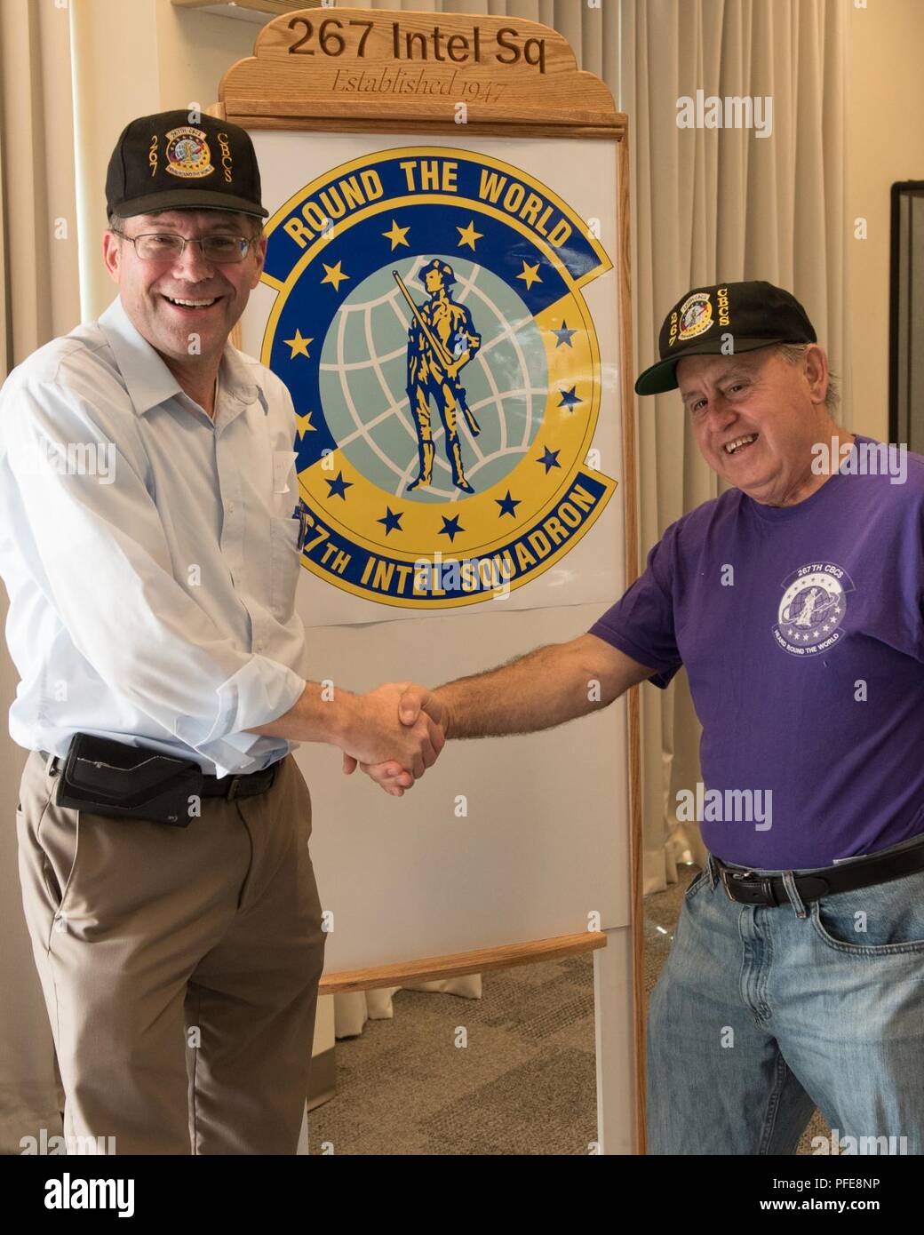 Current and former Airmen of the 267th Intelligence Squadron joined together with leadership ...