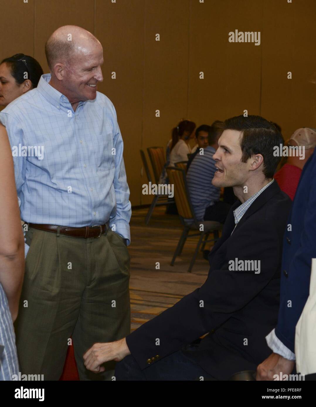 Gen. Stephen Wilson, Vice Chief of Staff of the Air Force, speaks with ...