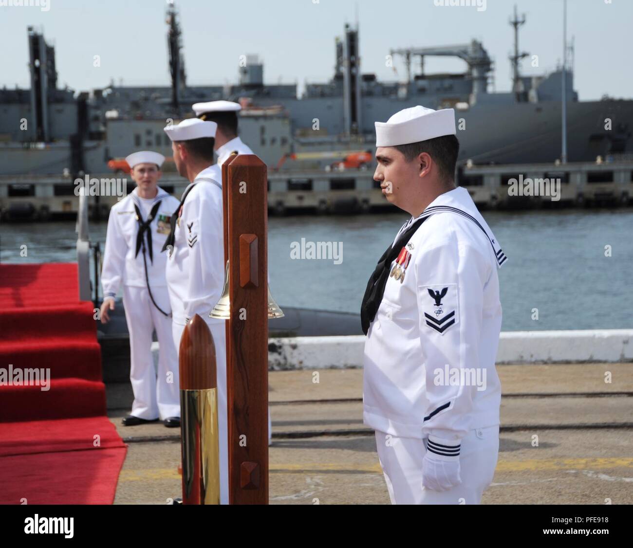 Electronics Technician (Navigation) Second Class Ruez Marcus stands ...