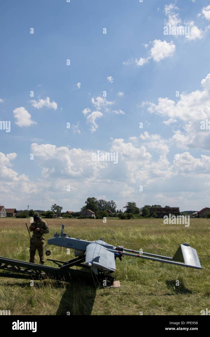 Soldiers with Unmanned Aerial Vehicle (UAV) Platoon Delta Troop ...