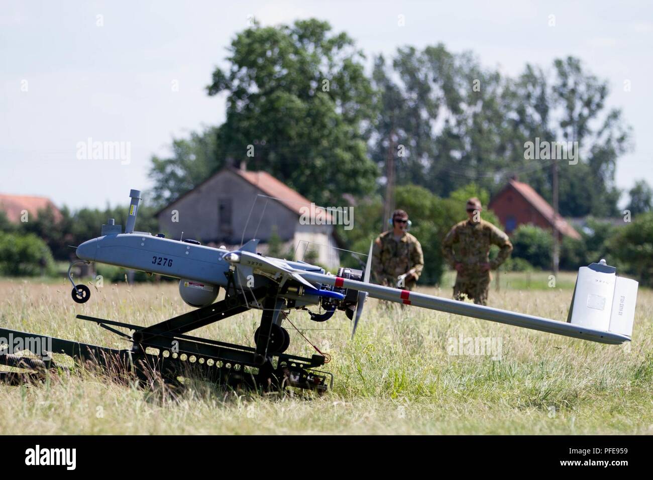 Soldiers with Unmanned Aerial Vehicle (UAV) Platoon Delta Troop ...