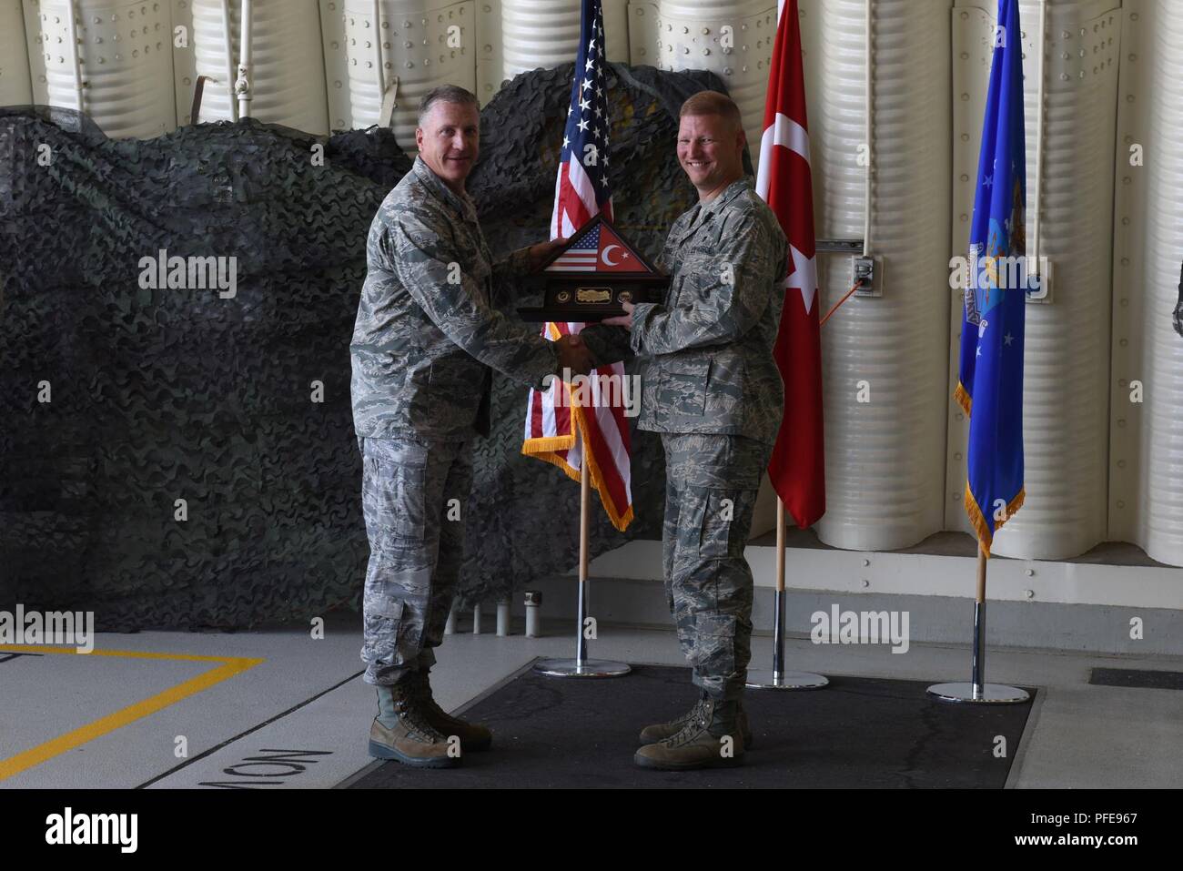 U.S. Air Force Col. David Eaglin, 39th Air Base Wing commander, speaks ...
